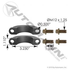 Automann Universal Joint Strap Kit for SPL170X | Peterbilt Truck Parts